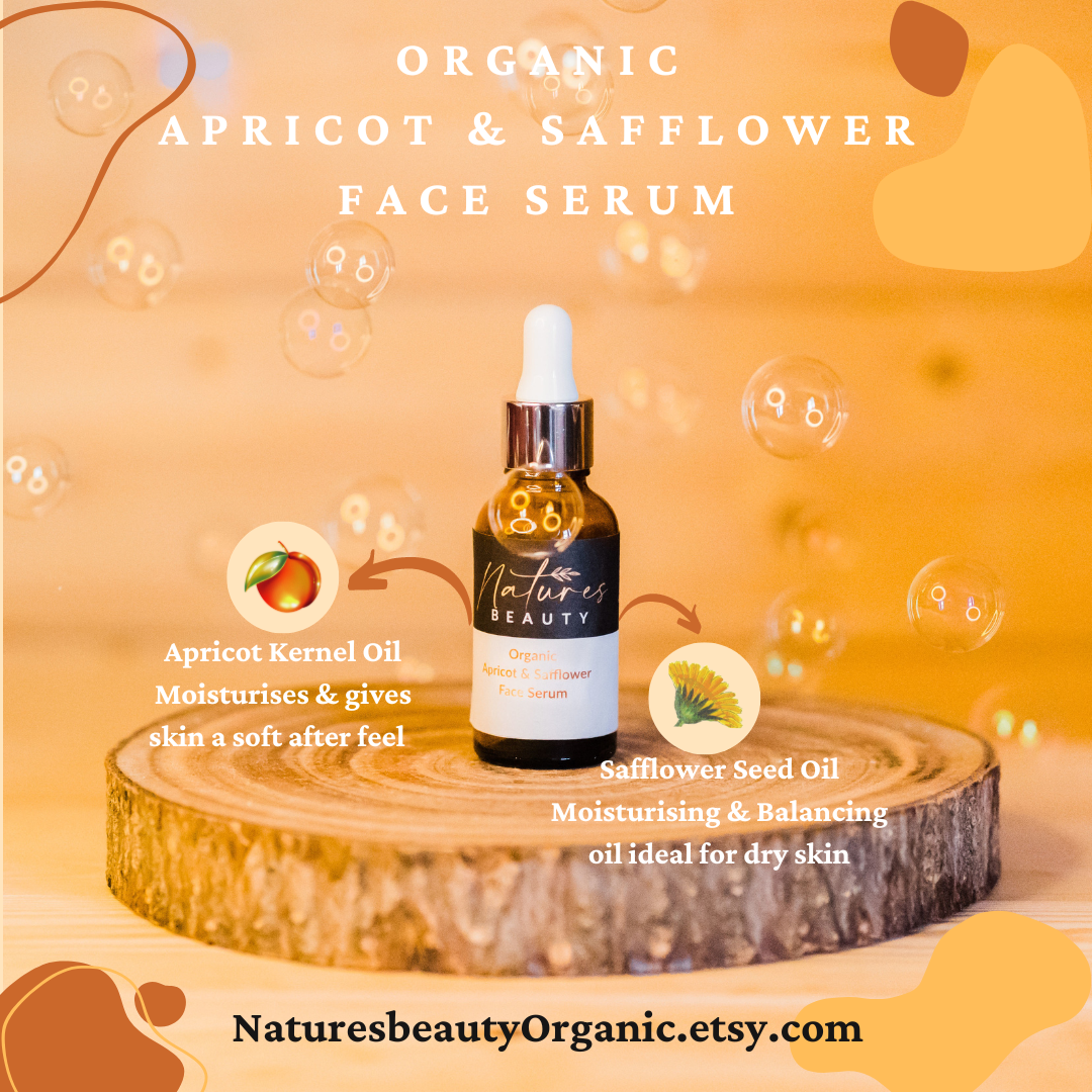 Organic Apricot & Safflower Face Serum – Natures Beauty